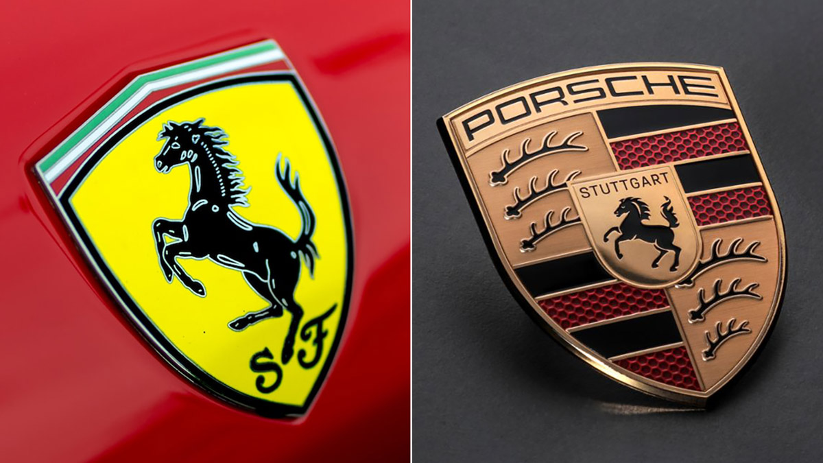 Horse in Porsche Ferrari Logo - போர்ஷே, ஃபெராரி லோகோவில் ஏன் குதிரை ...
