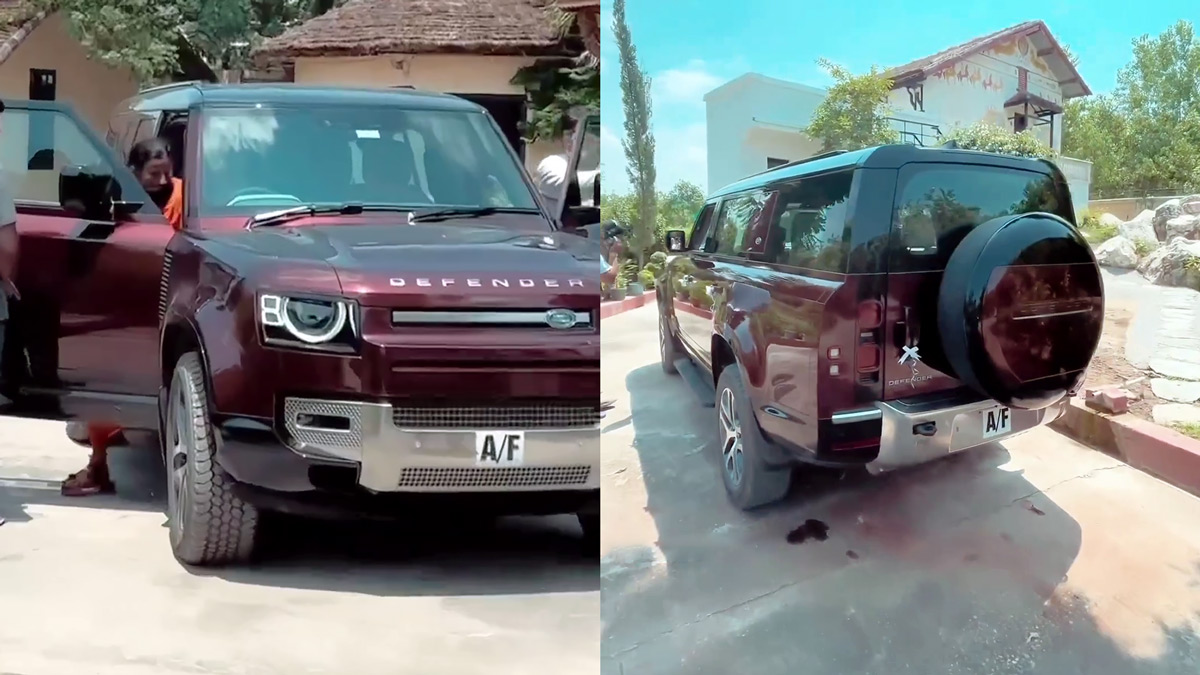 Baba Ramdev Drove Land Rover Defender 130 : பளபளக்கும் புதிய டிஃபெண்டர் ...