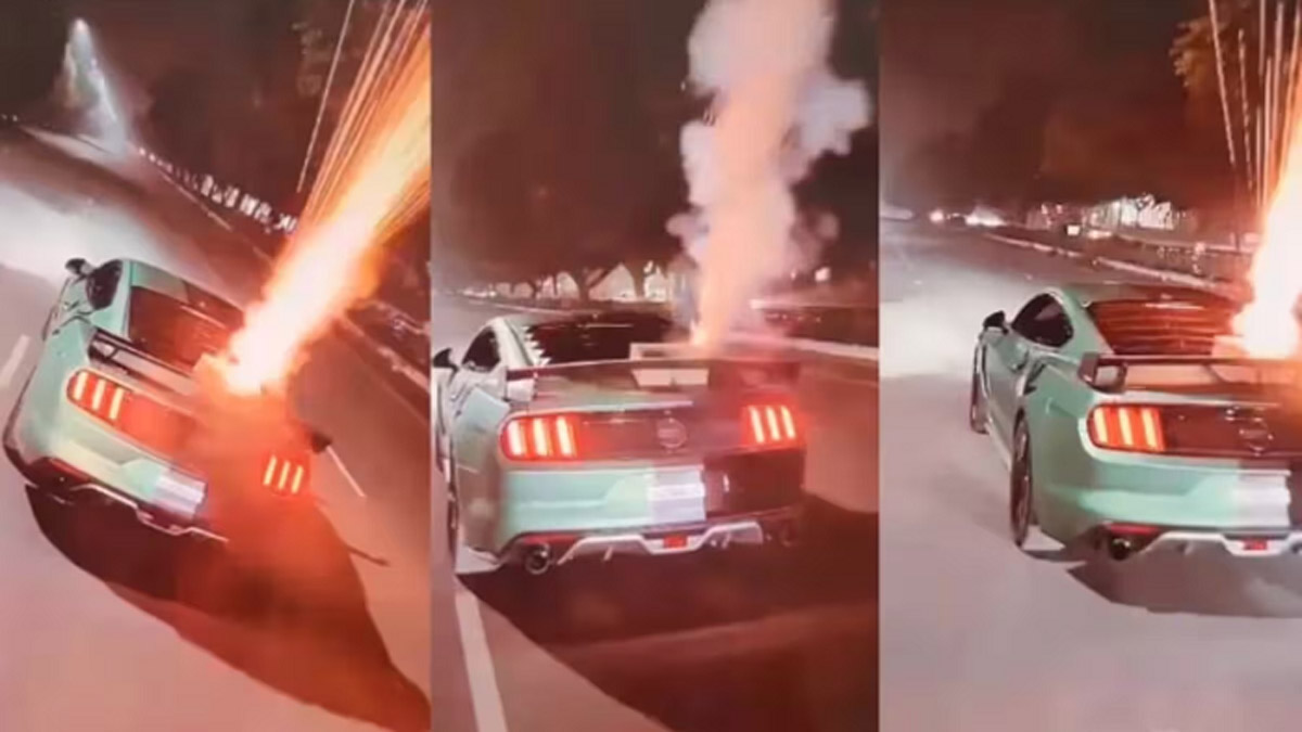 Mohali Ford Mustang Fire Cracker - திருமண நாளில் மனைவியை உற்சாகபடுத்திய ...