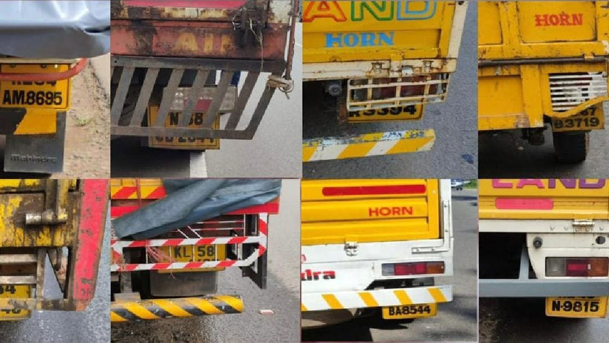 Lorry Drivers Hide Their Vehicle Number Plate In Kerala : இந்த ...