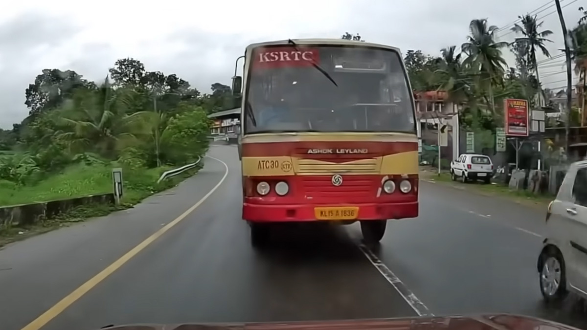 Car Driver Blocks Government Bus Overtaking From Opposite Lane: இனி ஒரு ...